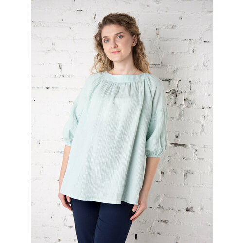 Блуза Мамуля Красотуля, размер 44-46, зеленый