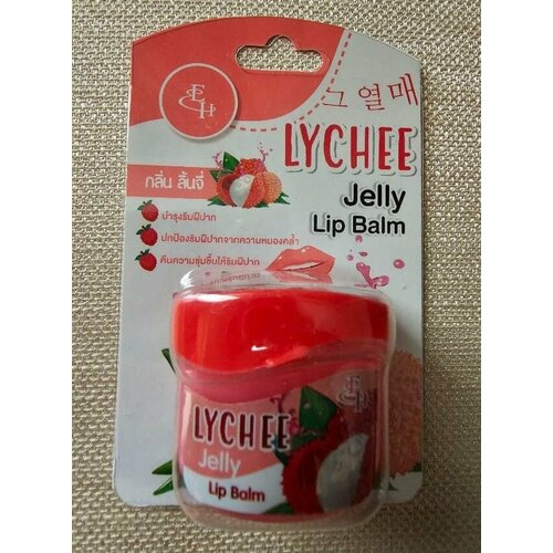 Jelly Lip Balm бальзам для губ тайский на основе кокосового масла и пчелиного воска с Личи 9гр