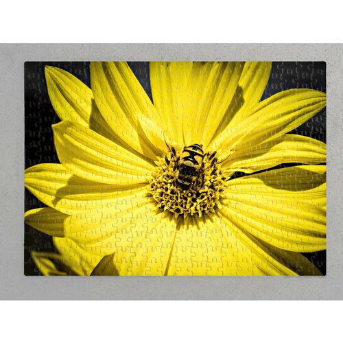 Постер-пазл 120 деталей А4 Желтый цветок