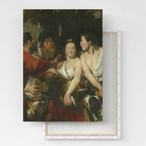 Картина на холсте, репродукция / Якоб Йорданс - Meleager and Atalanta / Размер 30 x 40 см