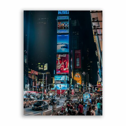 Постер, плакат на бумаге / Нью Йорк / Размер 60 x 80 см