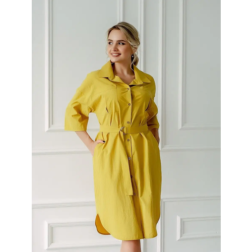 Платье  Текстильный Край, размер 46, желтый