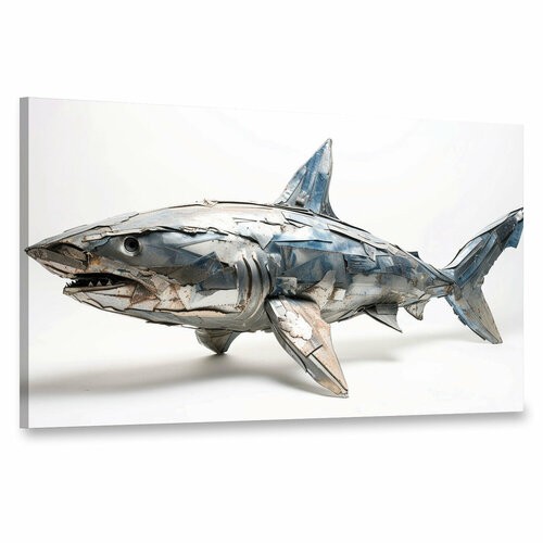 Интерьерная картина 100х60 "Акула: мощь и грация"