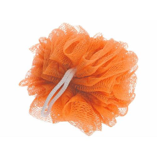 Мочалка для тела"Бантик", Оранжевый цвет диаметр 11 см