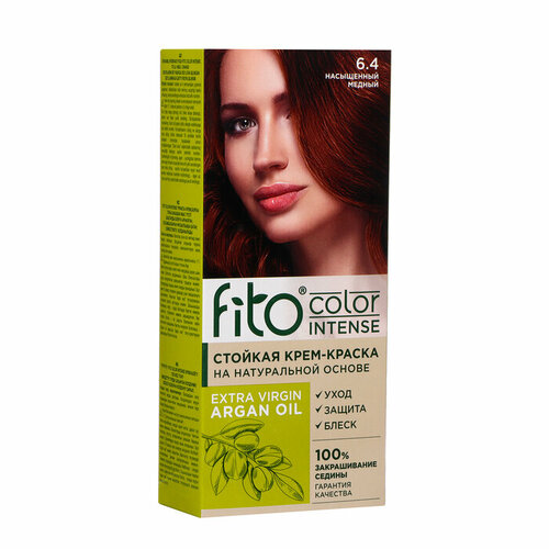 Fitoкосметик Стойкая крем-краска для волос Fito color intense тон 6.4 насыщенный медный, 115 мл