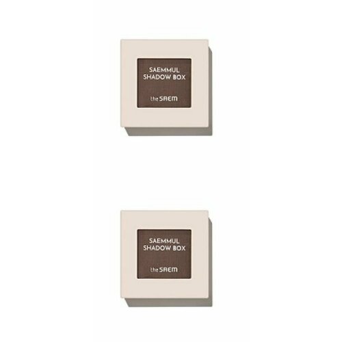 The Saem Тени для век Saemmul Shadow SingleM BR02 More Deep Brown, 2 шт.