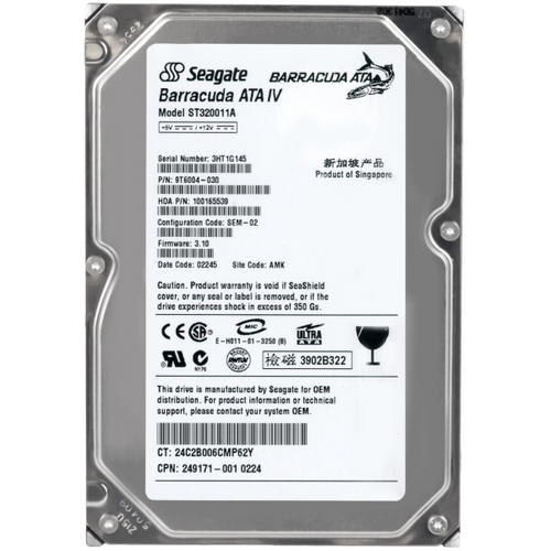 Жесткий диск Seagate 9T6004 20Gb 7200 IDE 3.5" HDD
