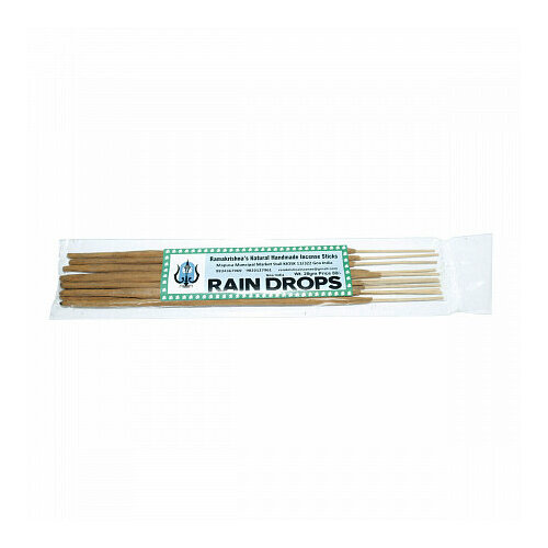 RAIN DROPS Ramakrishna's Natural Handmade Incense Sticks (капли дождя натуральные благовония ручной работы, Рамакришна), 20 г.