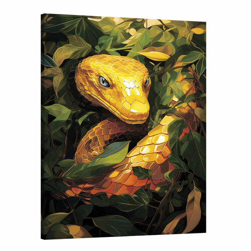 Интерьерная картина 50х70 "Змеиная гармония"