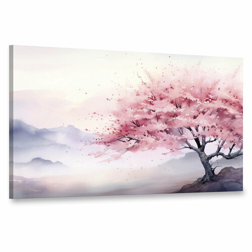 Интерьерная картина 100х60 "Розовый рассвет"