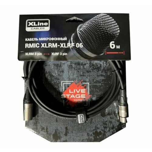 Xline Cables RMIC XLRM-XLRF 06 Кабель микрофонный XLR 3 pin male - XLR 3 pin female длина 6м