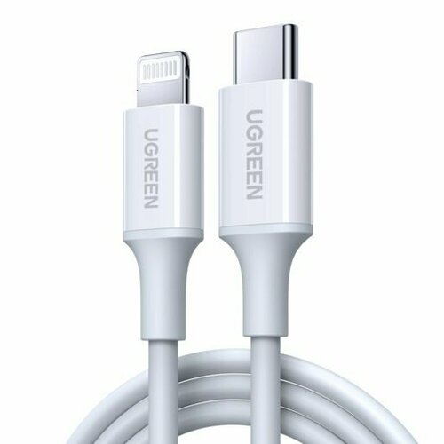 Кабель UGREEN US171 (60746) USB-C to Lightning Cable M/M Nickel Plating ABS Shell. Длина: 0,25м. Цве