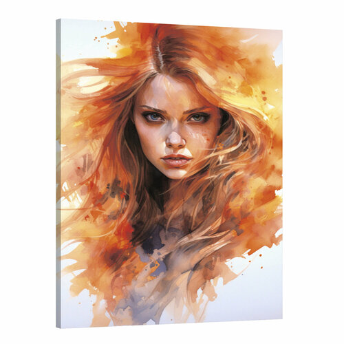 Интерьерная картина 50х70 "Страсть, разгорающаяся в душе девушки"