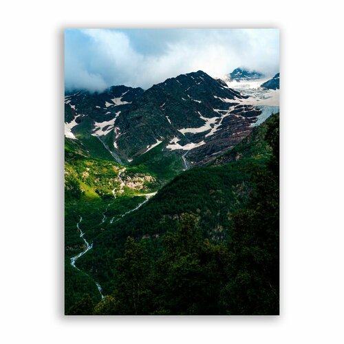 Постер, плакат на бумаге / Природа России - Горы / Размер 40 x 53 см