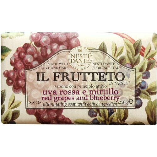 Мыло Nesti Dante IL FRUTTETO Красный виноград и голубика / Red grapes and blueberry 250 г