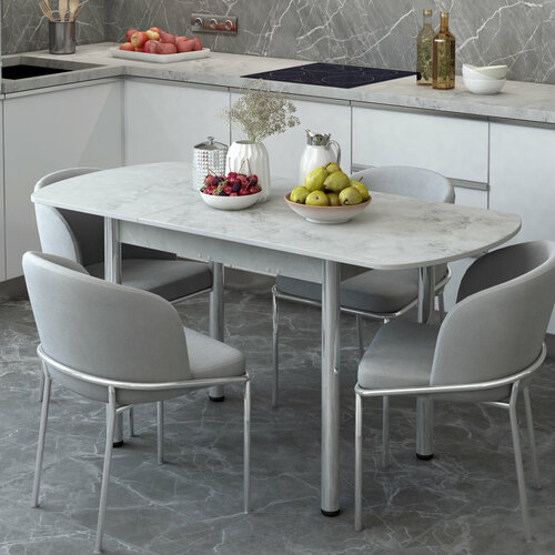 Стол обеденный раздвижной прямоугольный для кухни 110х70 (150х70) , ЛДСП, КЕА, цвет венис
