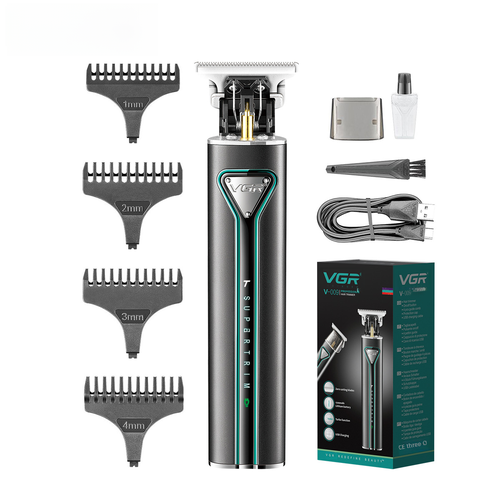 Электрическая машинка для стрижки волос VGR009, цвет зеленый