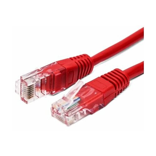 Кабель патч-корд U/UTP 5e кат. 2м Filum FL-U5-2M-R 26AWG(7x0.16 мм), омедненный алюминий (CCA), PVC, красный