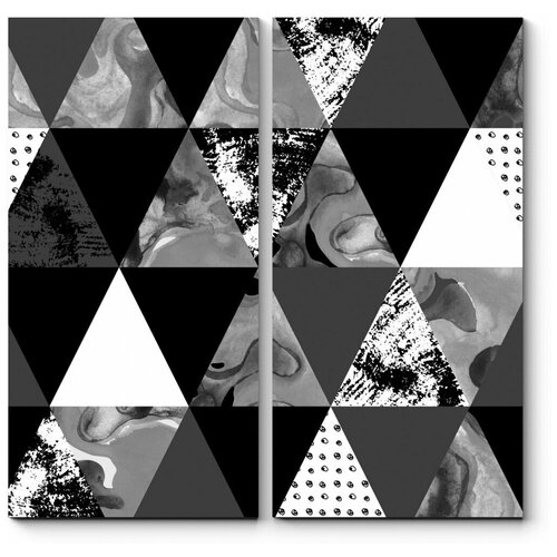 Модульная картина Узор из треугольников 60x60