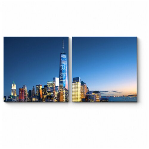 Модульная картина Красивые огни Манхэттена 180x90