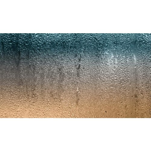 Картина на холсте 60x110 LinxOne "Стекло капли Вода" интерьерная для дома / на стену / на кухню / с подрамником