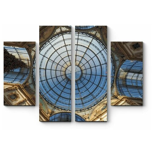 Модульная картина Стеклянный купол Миланского собора130x98