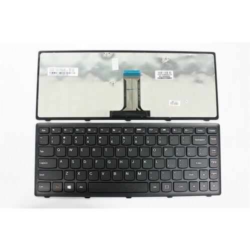 Клавиатура для ноутбука Lenovo IdeaPad G400S черная, рамка черная