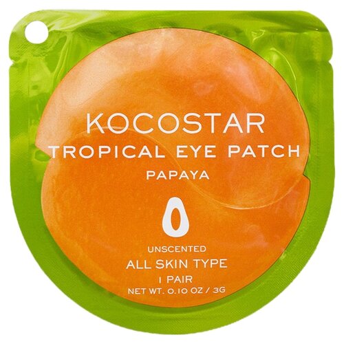 Kocostar Гидрогелевые патчи для глаз Tropical Eye Patch Papaya, 2 шт.