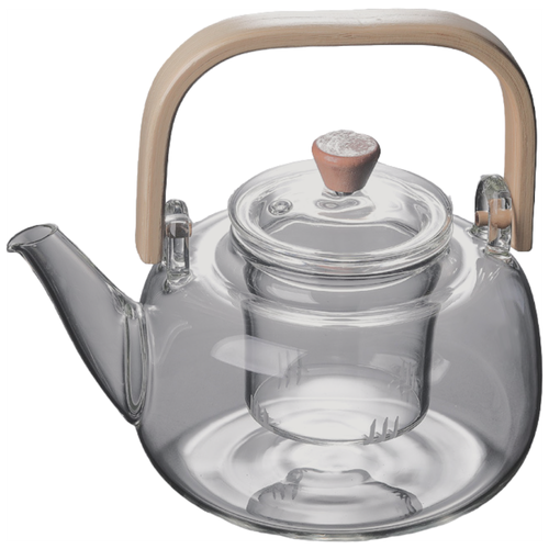 Стеклянный заварочный чайник с фильтром 900мл