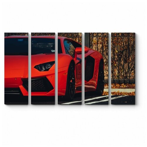 Модульная картина Красный Lamborghini Aventador 170x102