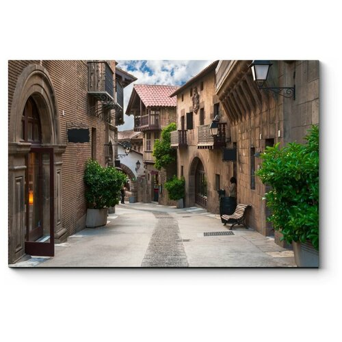 Модульная картина Старинная улочка Барселоны70x47