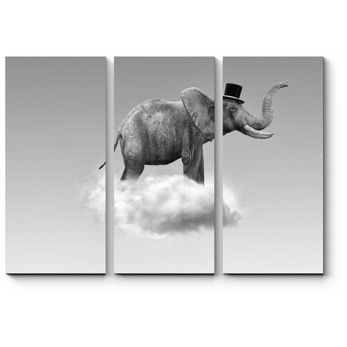 Модульная картина Летающий слон 70x50