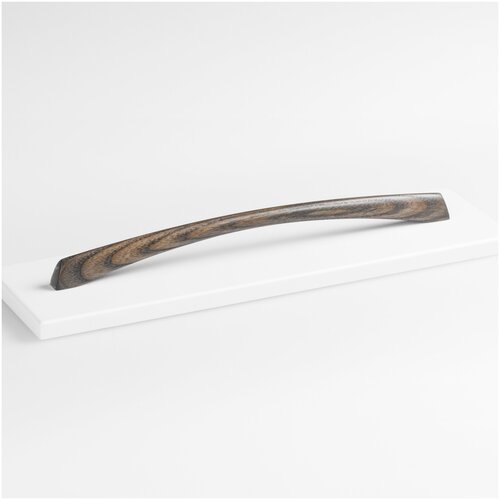 Ручка мебельная 224 мм, деревянная, из ясеня, для кухни или кухонной мебели, шкафа, модель: "Katana 224" 1 шт.