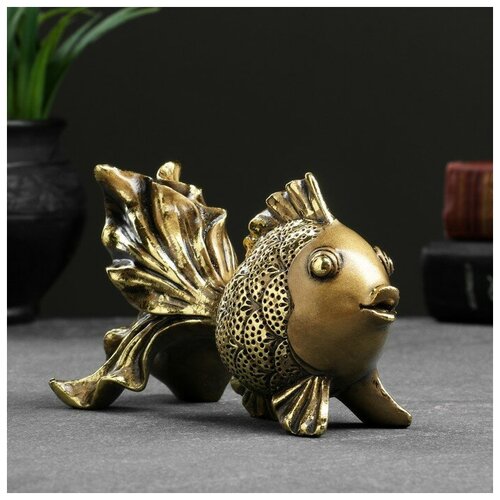Фигура "Золотая рыбка" золото 14х6,5х8,5см