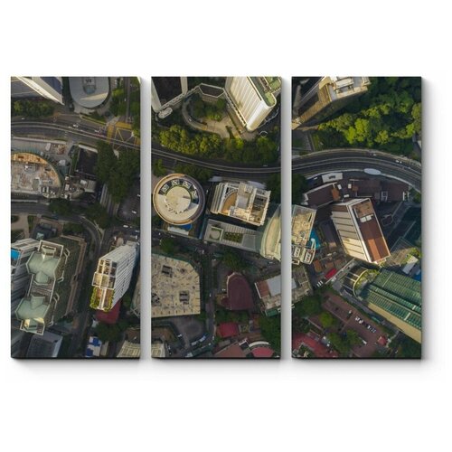 Модульная картина Над небоскребами Куала-Лумпур100x72
