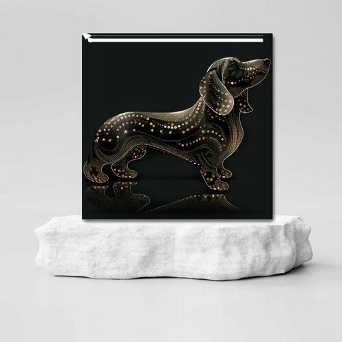 Брошь, коричневый, черный