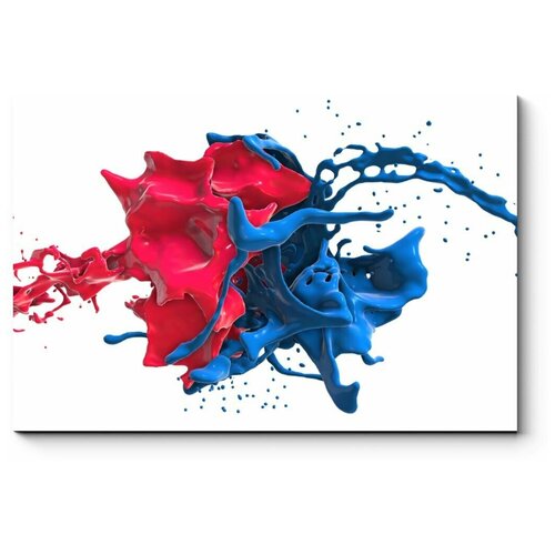 Модульная картина Синее и красное 40x27