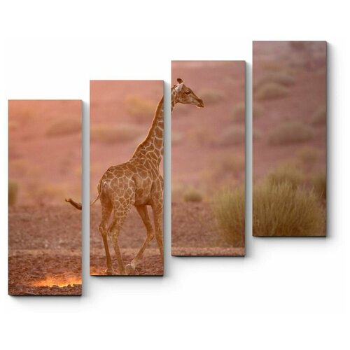 Модульная картина Одинокий жираф90x78