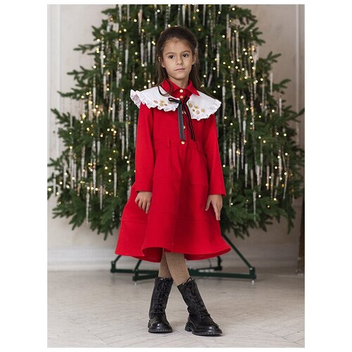 Платье Leya.me, комплект, размер 134, красный