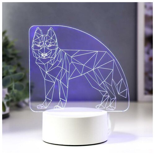 Светильник "Волк" LED RGB от сети 9,5х14,5х17 см