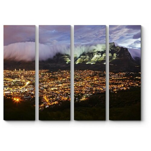 Модульная картина Ватные облака в горах Кейптауна 90x68