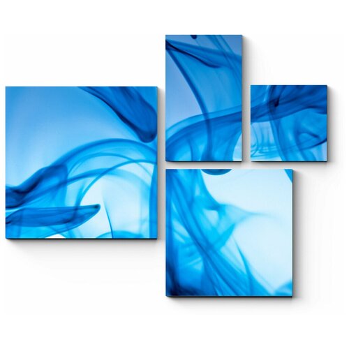 Модульная картина Многогранный синий 112x93