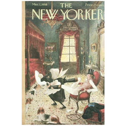 Постер / Плакат / Картина Обложки New Yorker - Помощница 40х50 см в раме