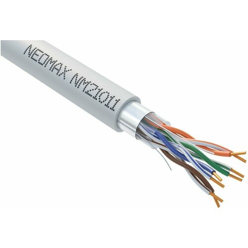 Кабель NEOMAX [NM21011] F/UTP cat.5e 4 пары (305 м) 0.48 мм (24 AWG) Медь, LSZH, серый