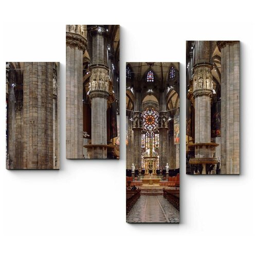 Модульная картина Внутри Миланского собора134x126