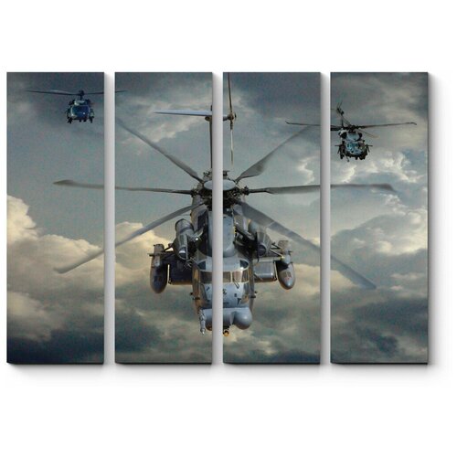 Модульная картина Вертолеты 110x83