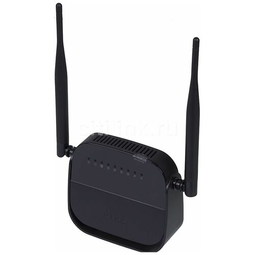 Wi-Fi роутер D-LINK DSL-2750U, ADSL2+ 4 порта, черный