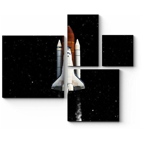 Модульная картина Взлёт космического шаттла 182x152