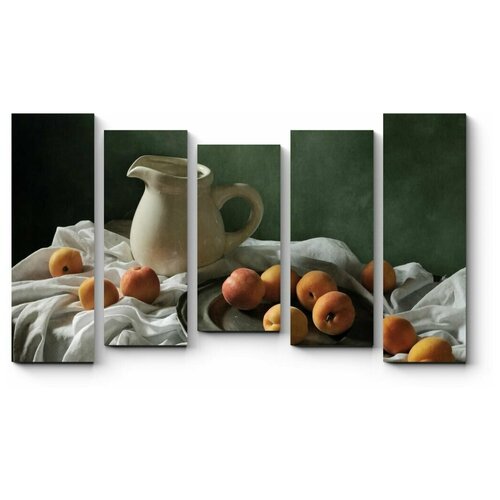 Модульная картина Натюрморт с сочными абрикосами 180x108