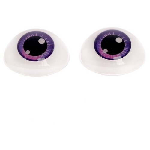 Глаза, набор 10 шт, размер 1 шт: 11,6×15,5 мм, цвет фиолетовый